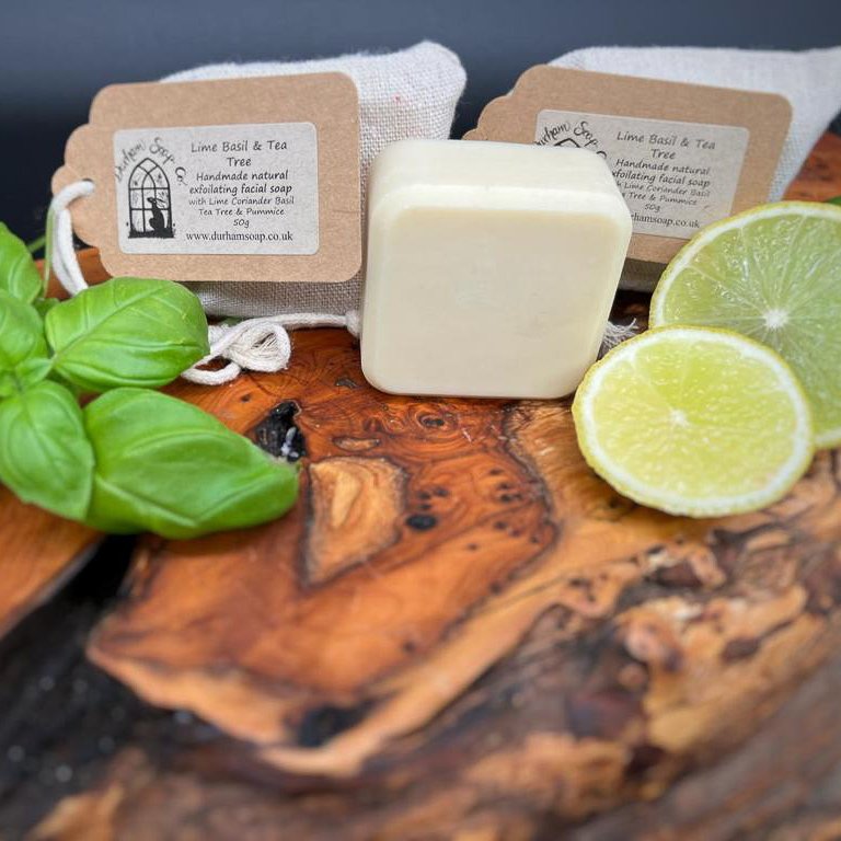 Facial Cleansing Bar Lime, Basil, Tea Tree & Pumice 50g bar - Durham ...